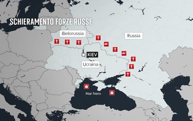 Guerra Russia Ucraina, le mappe dell'attacco e quali sono le città colpite | Sky TG24